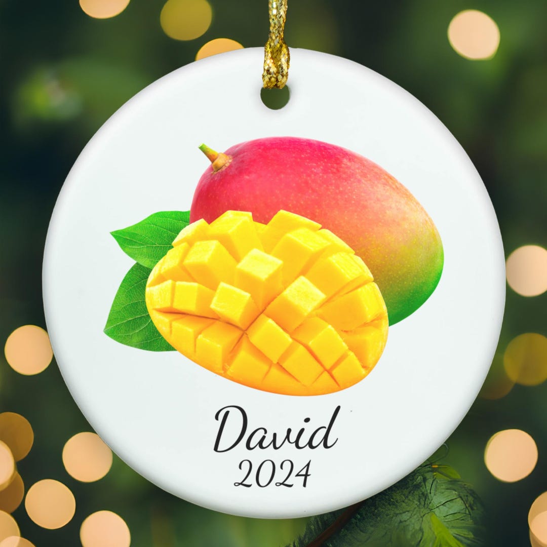 Personalized Mango Ornament, Mango Christmas Ornament, Mango Xmas ...