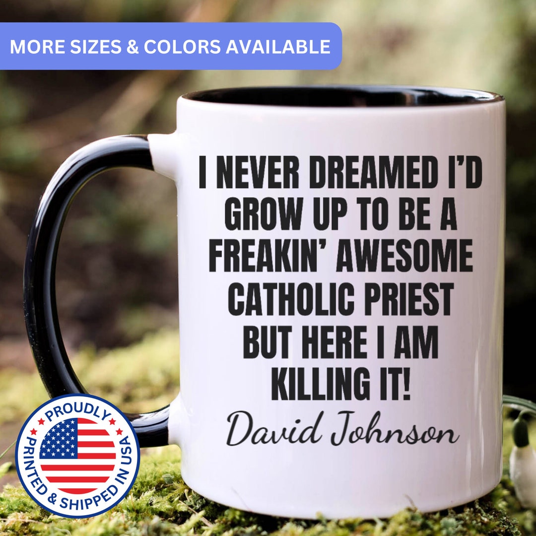 Personalized Catholic Priest Mug, Gift for Catholic Priest, Catholic ...