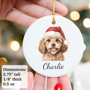 Cavapoo Ornament, Cavapoo Personalized Ornament, Cavapoo Memorial ...
