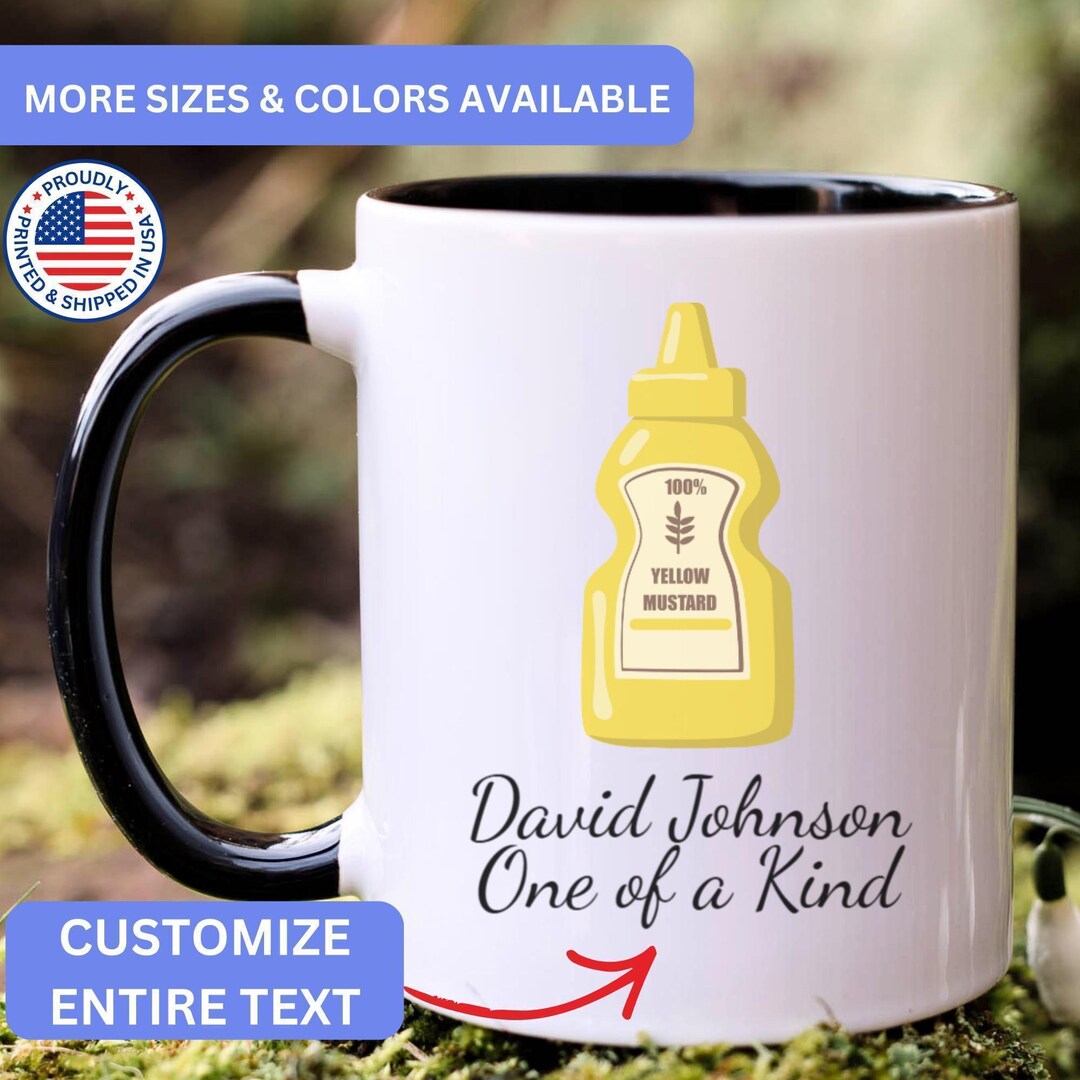 Personalized Mustard Mug, Custom Mustard Mug, Mustard Gift, Mustard ...