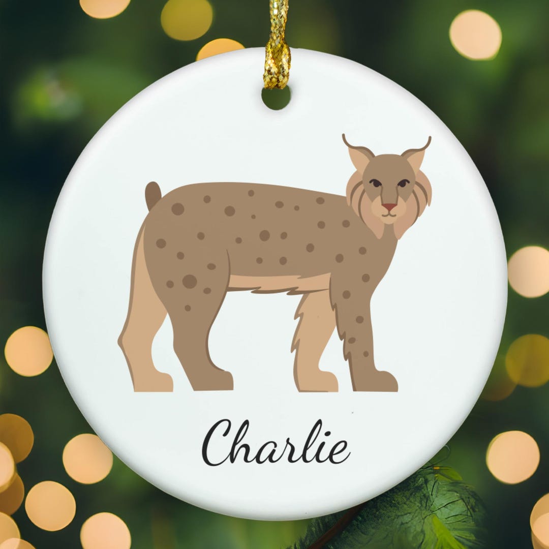 Personalized Lynx Ornament, Lynx Christmas Ornament, Lynx Xmas Ornament ...