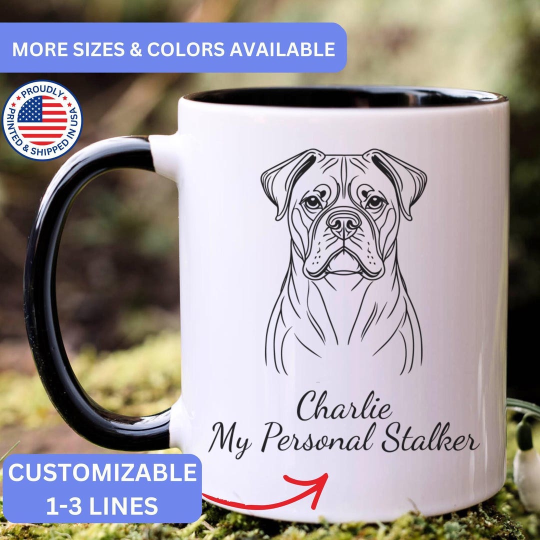 Personalized Boxer Mug, Custom Boxer Mug, Boxer Gift, Boxer Gifts ...