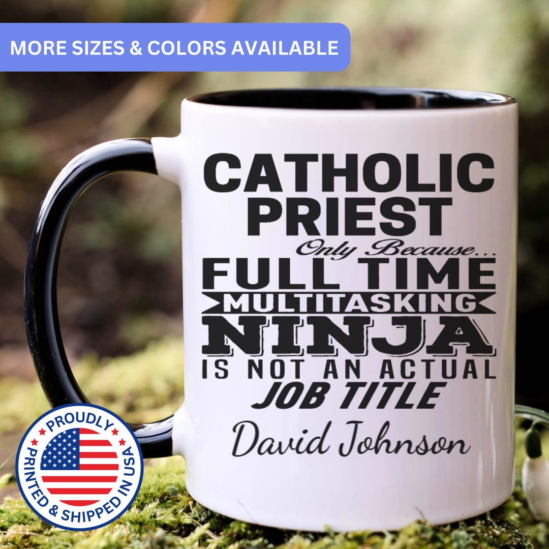 Personalized Catholic Priest Mug, Catholic Priest Gifts, Gift for ...