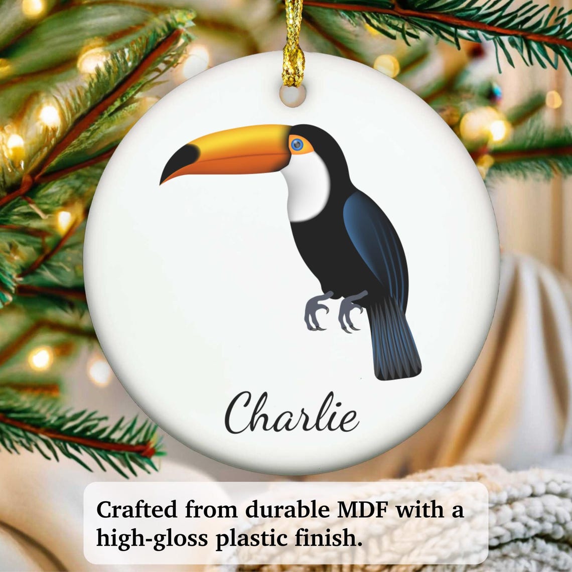 Personalized Toucan Ornament, Toucan Christmas Ornament, Toucan Xmas ...