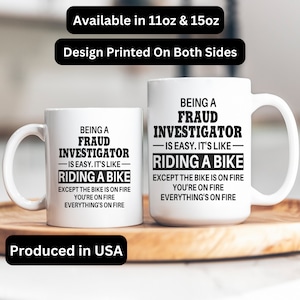 Fraud Investigator Mug, Fraud Investigator Gifts, Gift for Fraud ...