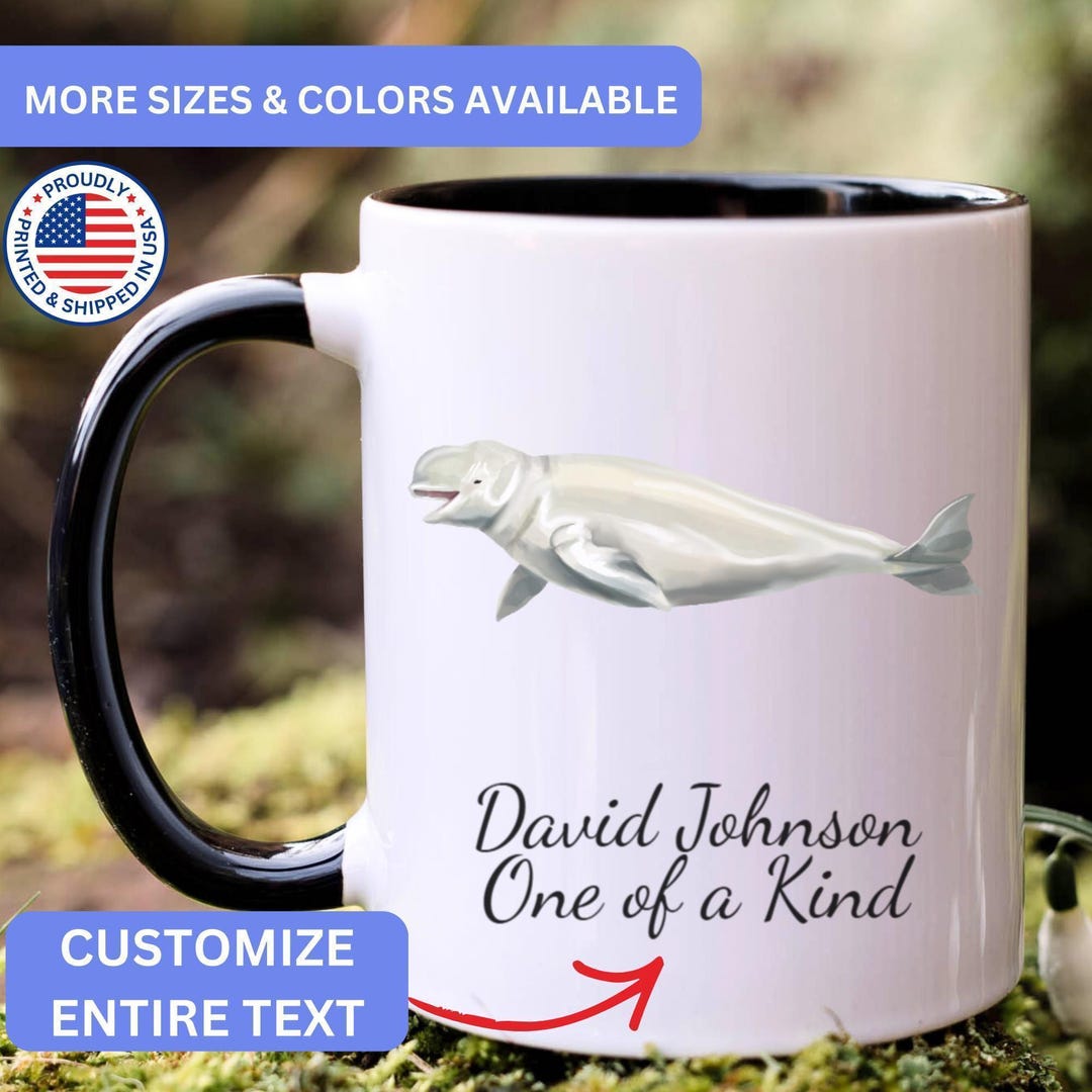 Personalized Beluga Mug, Custom Beluga Mug, Beluga Gift, Beluga Gifts ...