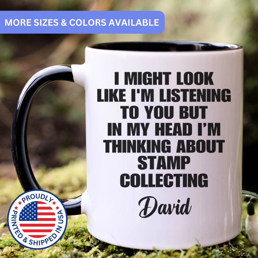 Personalized Stamp Collecting Mug, Stamp Collecting Gift for Men and ...