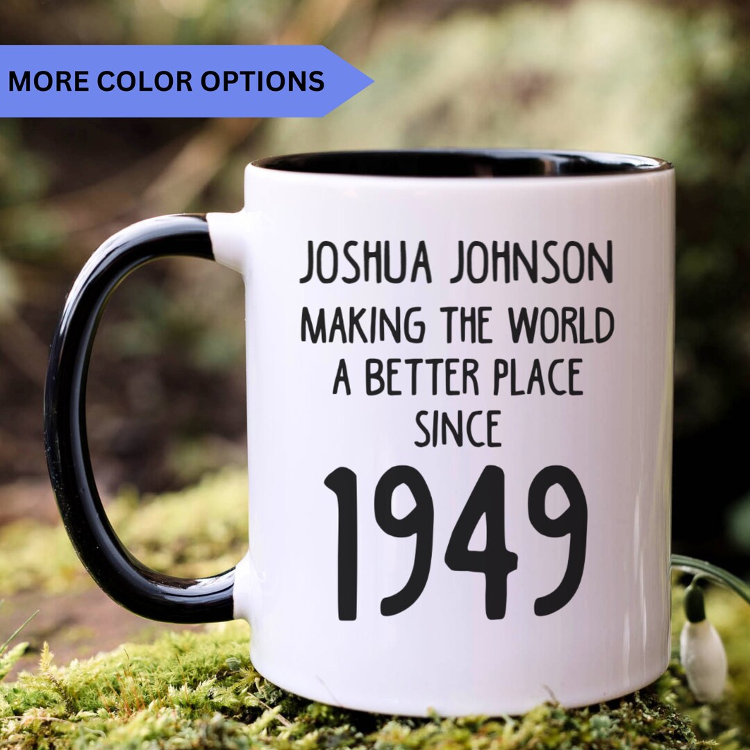 Personalized 75th Birthday Gift, 75th Birthday Mug, 75 Year Old ...