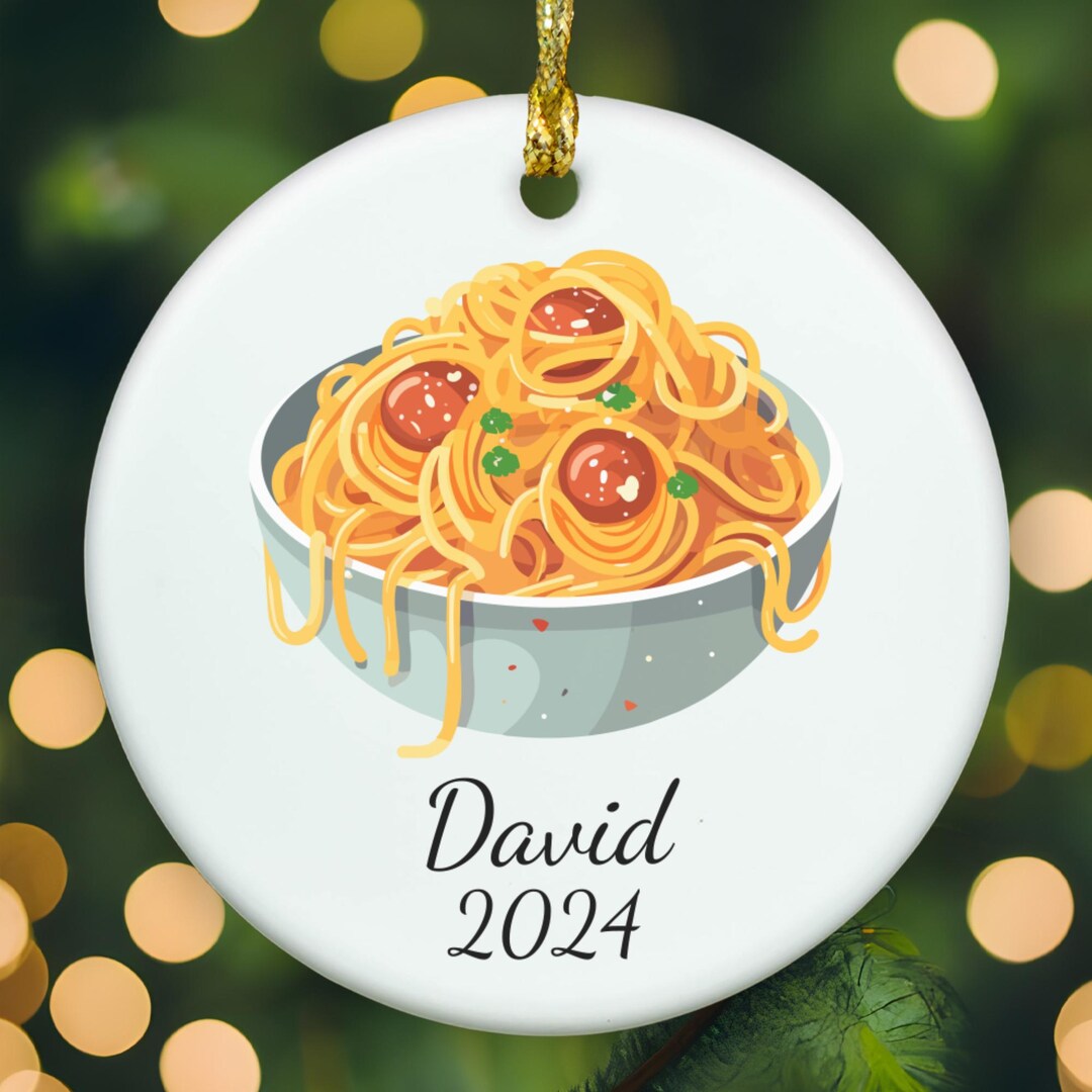 Personalized Spaghetti Ornament, Spaghetti Christmas Ornament ...