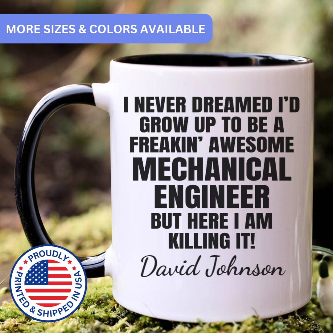 Personalized Mechanical Engineer Mug, Gift for Mechanical Engineer ...