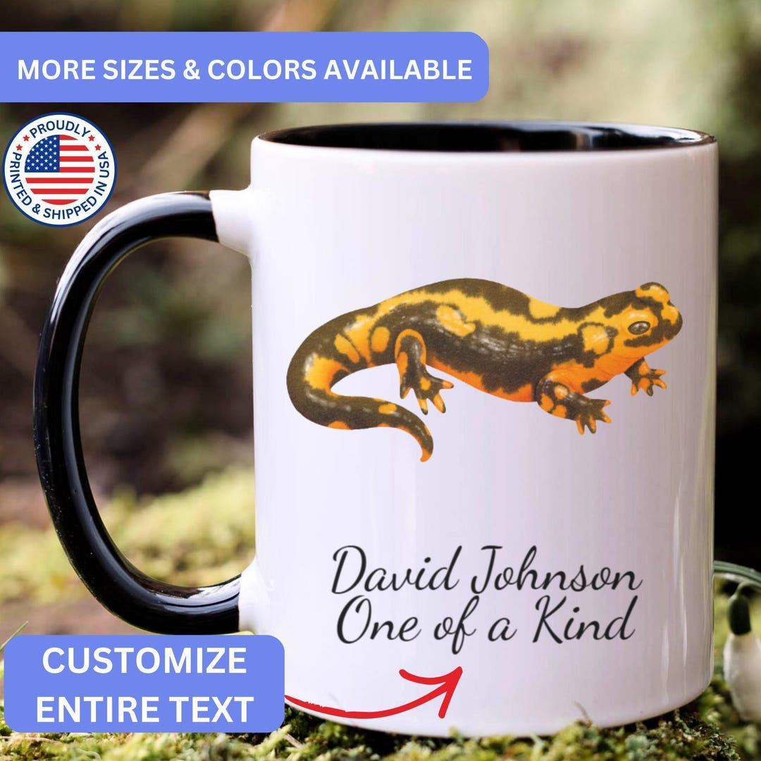 Personalized Salamander Mug, Custom Salamander Mug, Salamander Gift ...