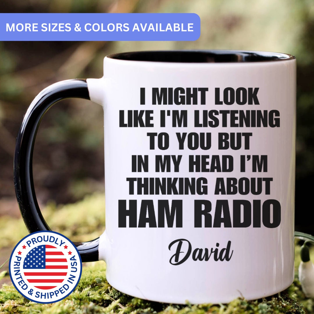 Personalized Ham Radio Mug, Ham Radio Gift for Men and Women, Ham Radio ...
