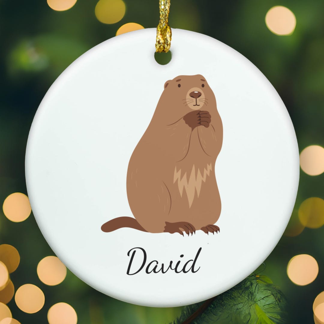 Personalized Marmot Ornament, Marmot Christmas Ornament, Marmot Xmas ...