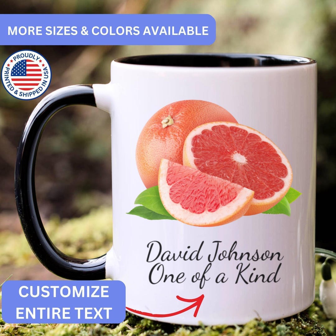Personalized Grapefruit Mug, Custom Grapefruit Mug, Grapefruit Gift ...