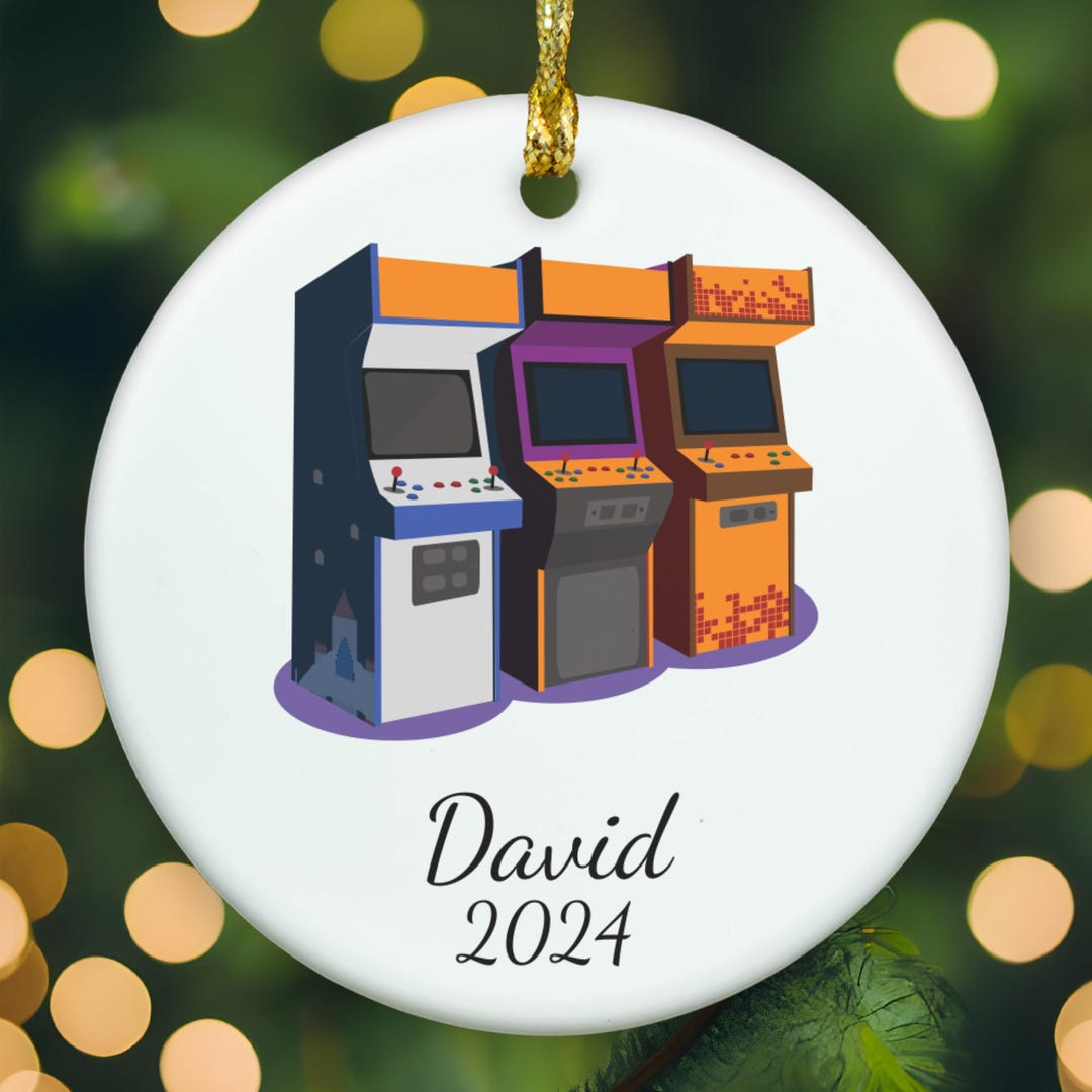 Personalized Arcade Games Ornament, Arcade Games Christmas Ornament ...