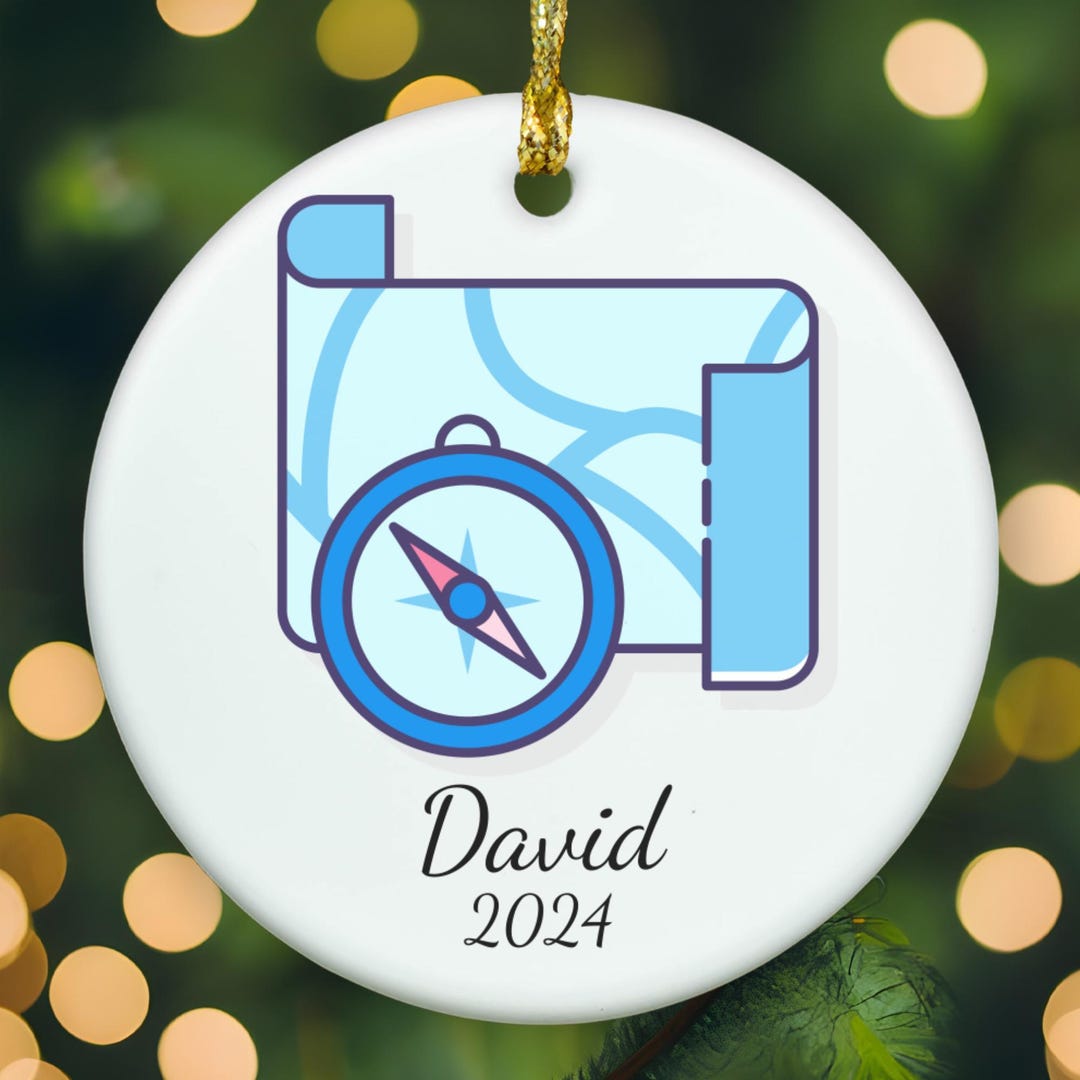 Personalized Orienteering Ornament, Orienteering Christmas Ornament ...