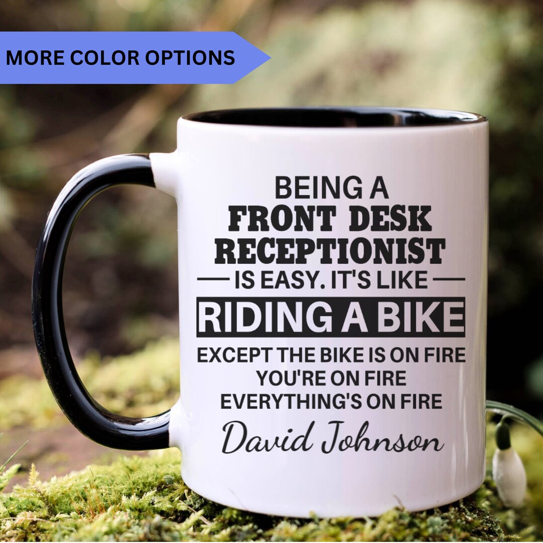 Front Desk Receptionist Mug, Front Desk Receptionist Gift, Front Desk ...