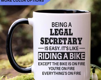 Legal Secretary Mug, Funny Gift Coffee Cup Badass Miracle Worker - Etsy