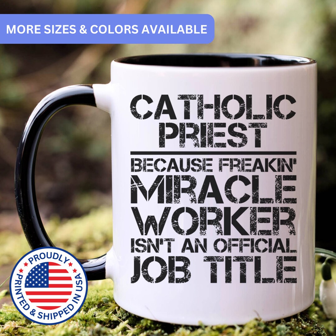 Catholic Priest Gifts, Catholic Priest Mug, Gift for Catholic Priest ...