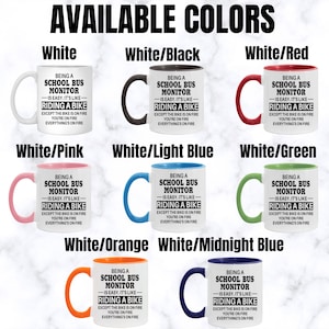 School Bus Monitor Mug, School Bus Monitor Gifts, Gift for School Bus ...