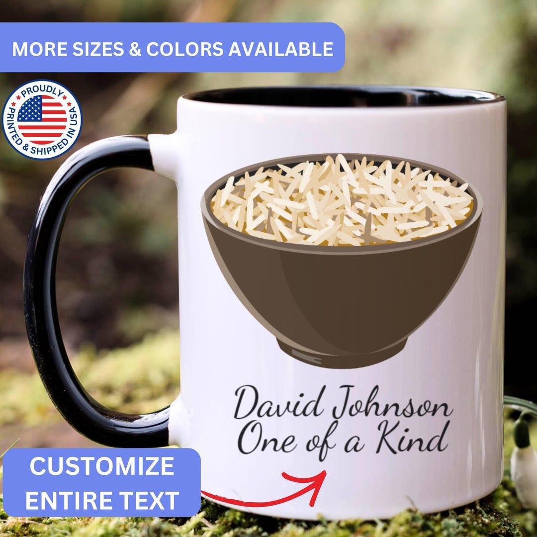 Personalized Rice Mug, Custom Rice Mug, Rice Gift, Rice Gifts, APO064 ...