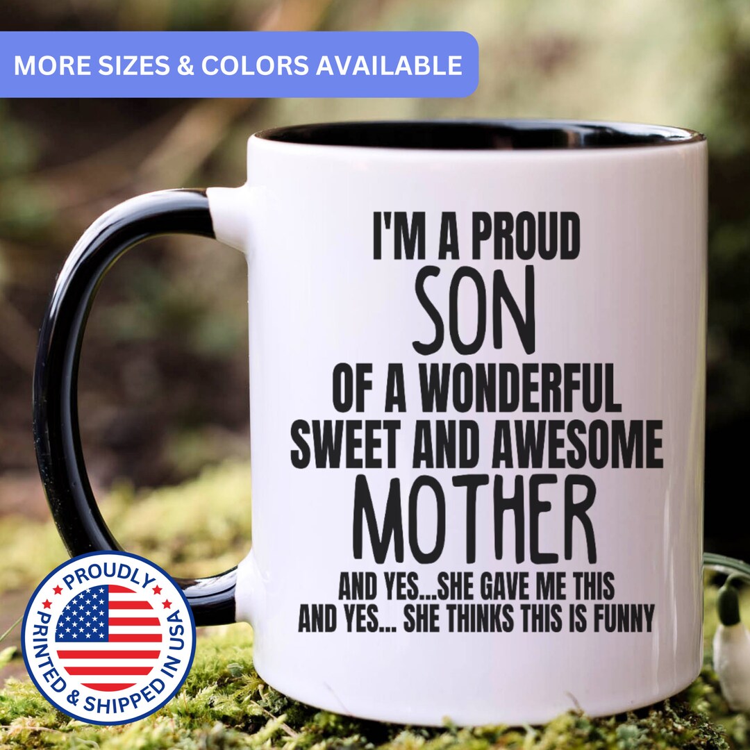 Son Gift, Son Mug, Gift to Son From Mother, Family Mug, Proud Son, Best ...