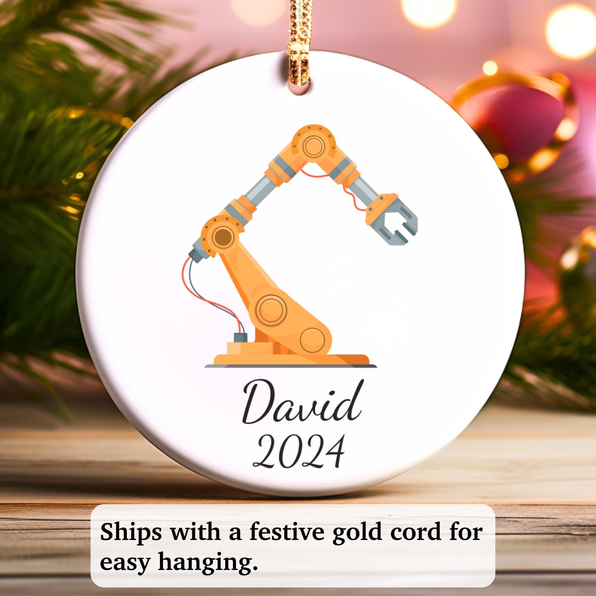Personalized Robotics Ornament, Robotics Christmas Ornament, Robotics ...