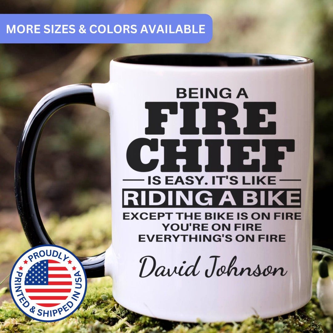Fire Chief Mug, Fire Chief Gifts, Gift for Fire Chief Gift Idea, Fire ...