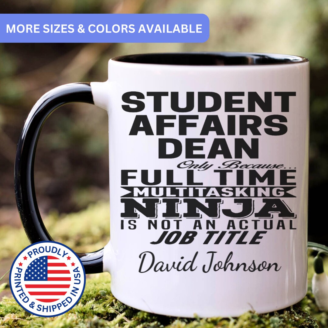 Personalized Student Affairs Dean Mug, Student Affairs Dean Gifts, Gift ...