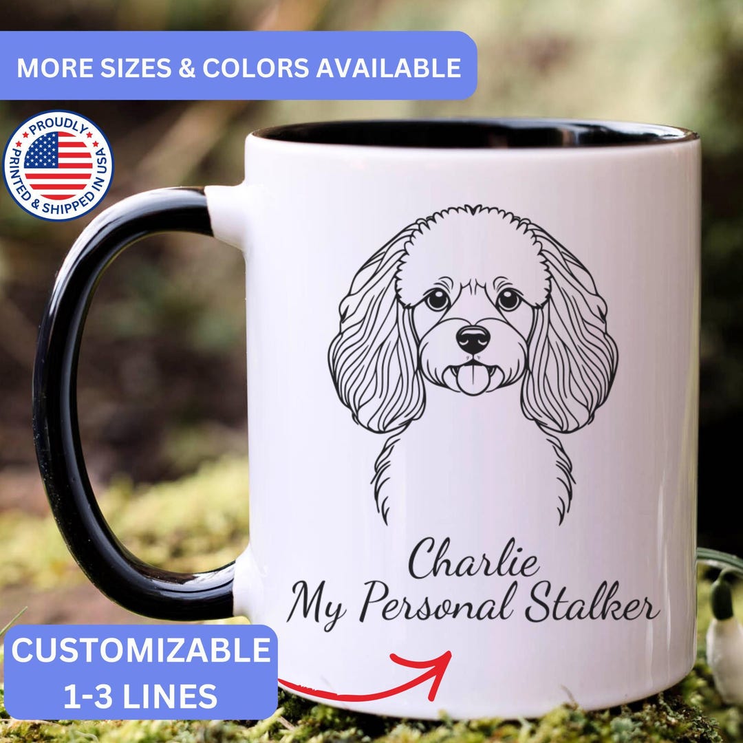Personalized Toy Poodle Mug, Custom Toy Poodle Mug, Toy Poodle Gift ...