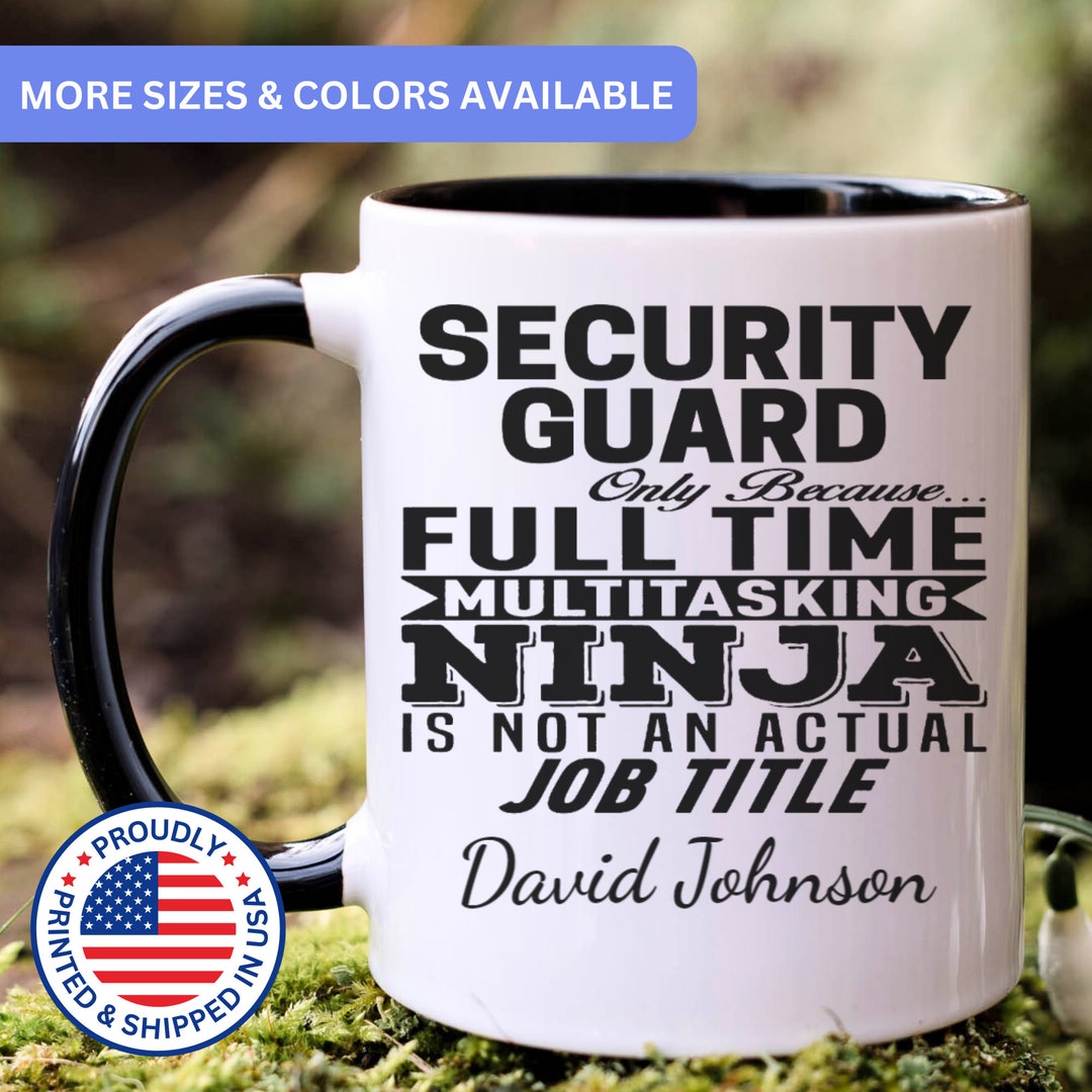 Personalized Security Guard Mug, Security Guard Gifts, Gift for ...