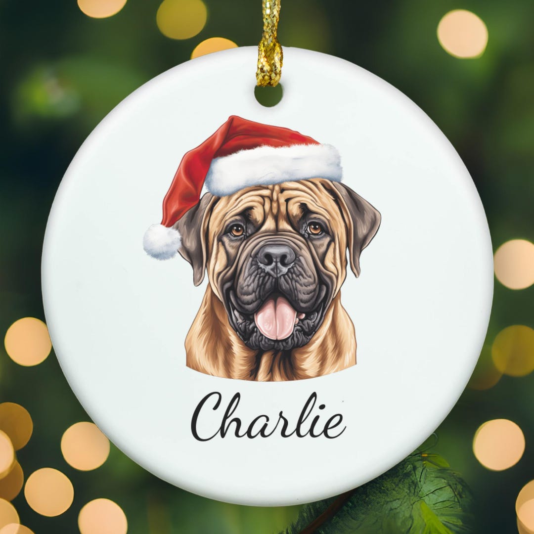 Boerboel Ornament, Boerboel Personalized Ornament, Boerboel Memorial ...