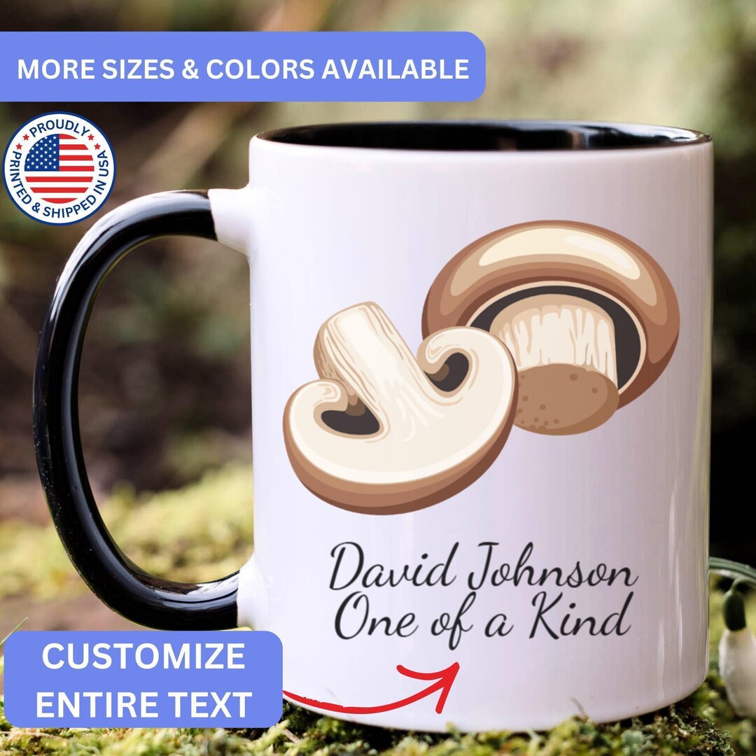 Personalized Champignon Mushroom Mug, Custom Champignon Mushroom Mug ...