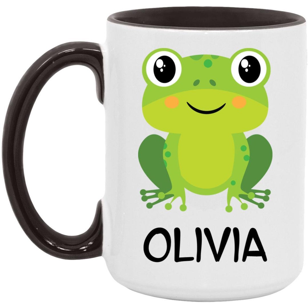 PERSONALIZED Name Frog Coffee Mug, Custom Frog Mug, Frog Coffee Mug ...