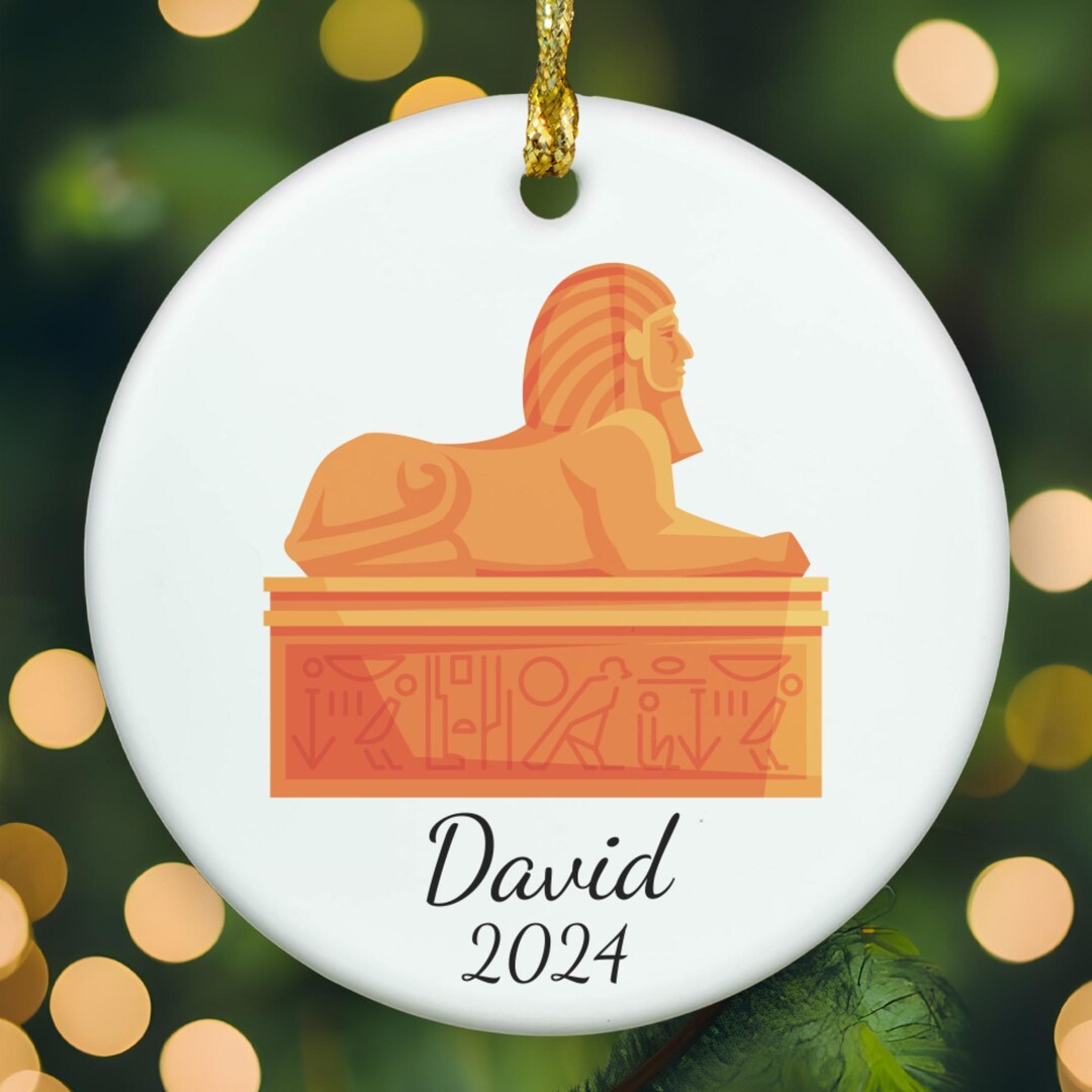 Personalized Sphinx Ornament, Sphinx Christmas Ornament, Sphinx Xmas ...