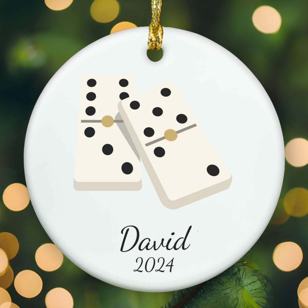 Personalized Dominoes Ornament, Dominoes Christmas Ornament, Dominoes ...