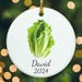 Personalized Lettuce Ornament, Lettuce Christmas Ornament, Lettuce Xmas ...
