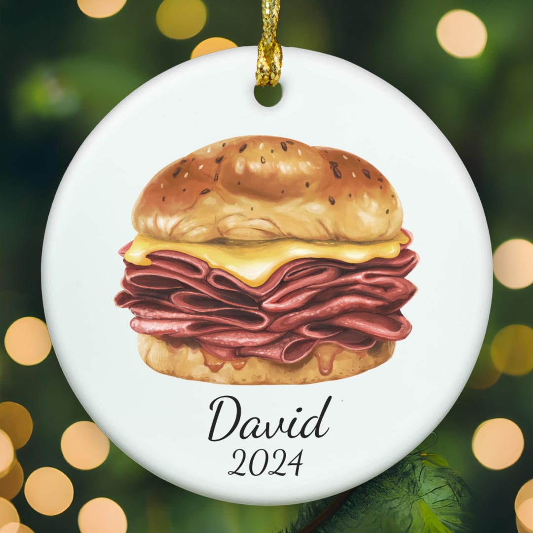 Personalized Roast Beef Sandwich Ornament, Roast Beef Sandwich ...