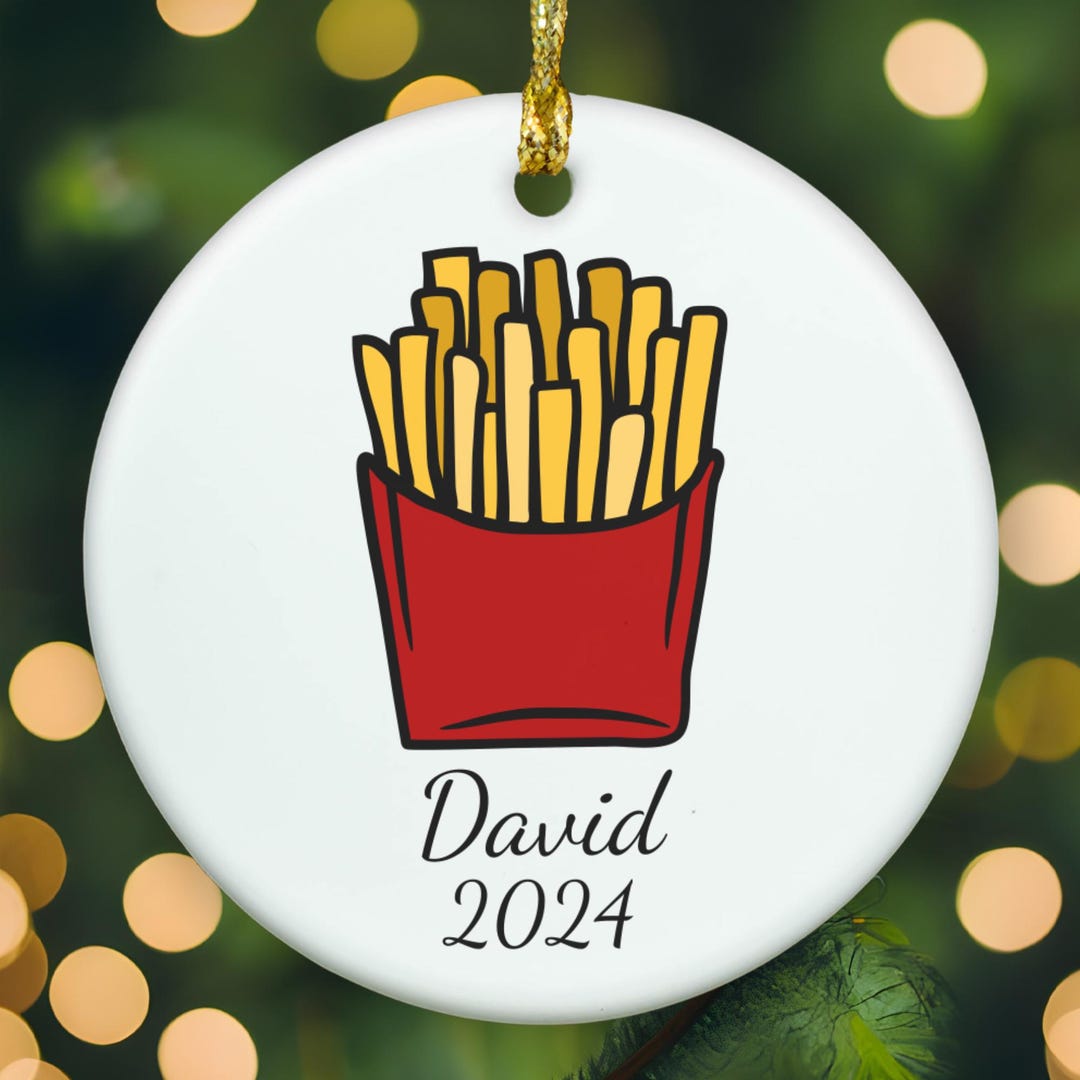 Personalized Fries Ornament, French Fries Christmas Ornament, Fries ...
