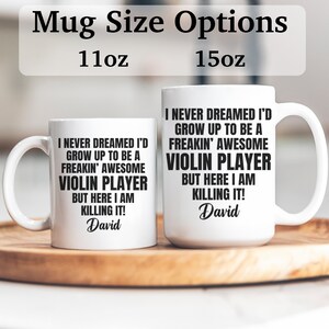 Personalized Violin Mug, Violin Player Gift, Violin Gifts, Violin Cup ...