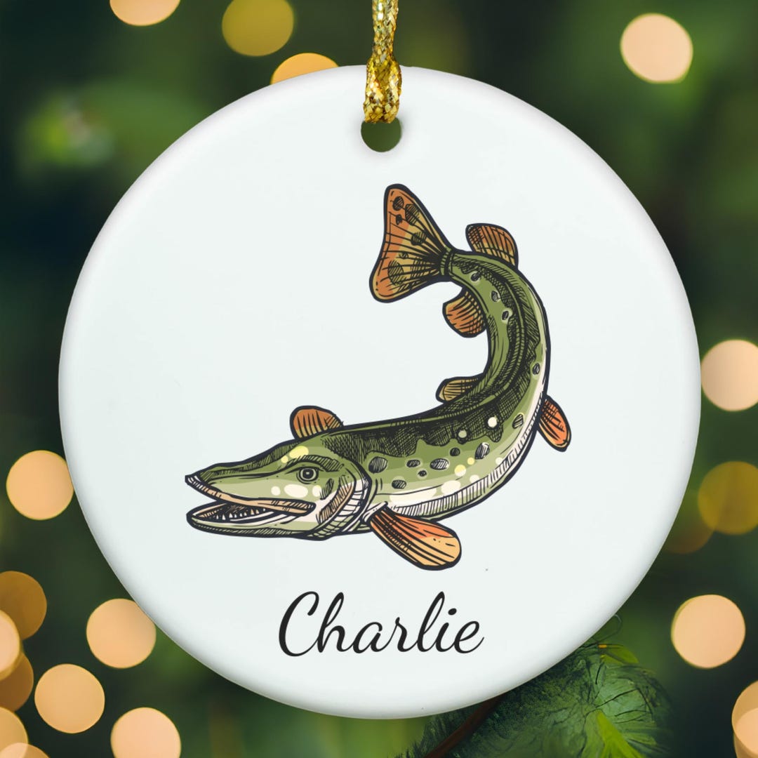 Personalized Pike Ornament, Pike Christmas Ornament, Pike Xmas Ornament ...