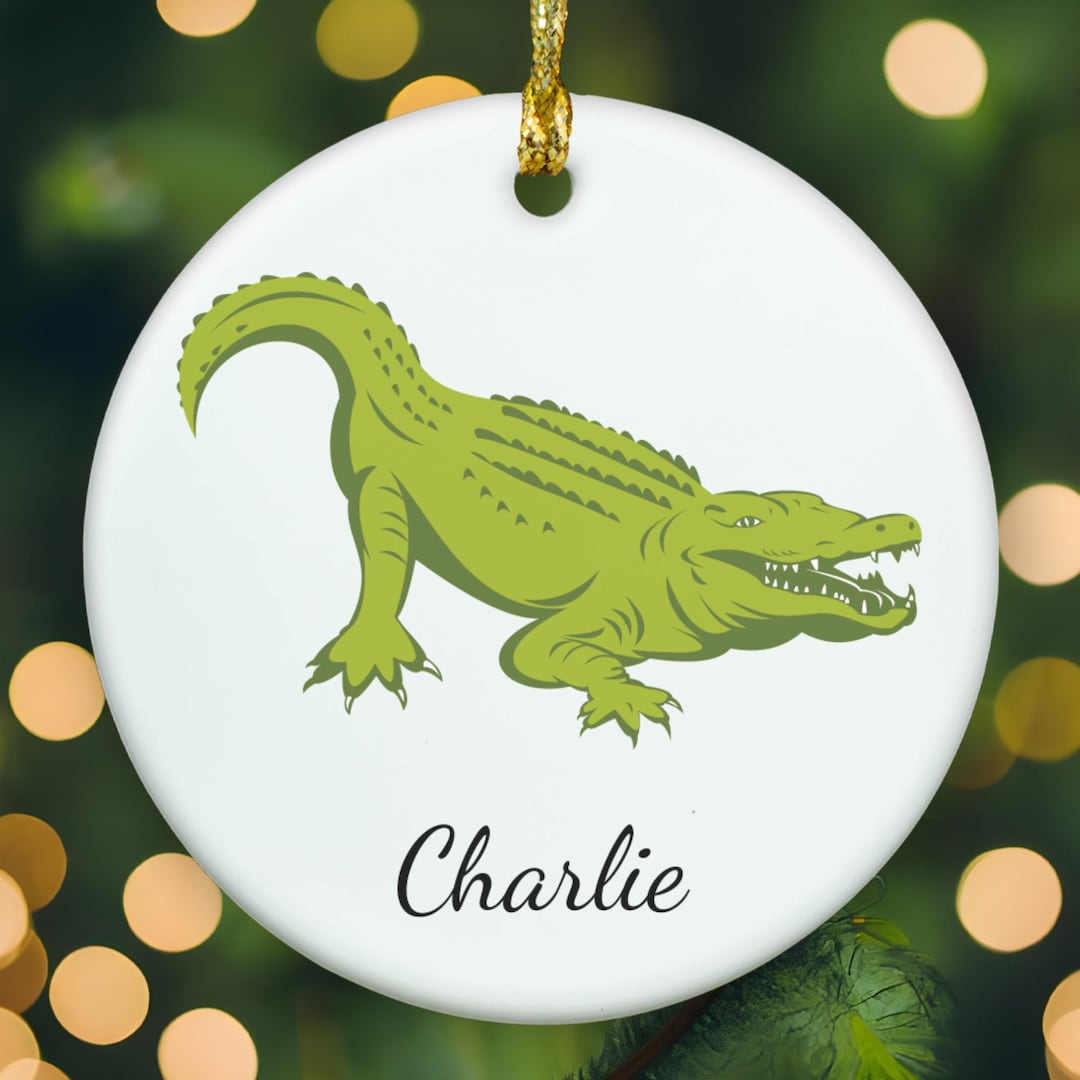 Personalized Alligator Ornament, Alligator Christmas Ornament ...