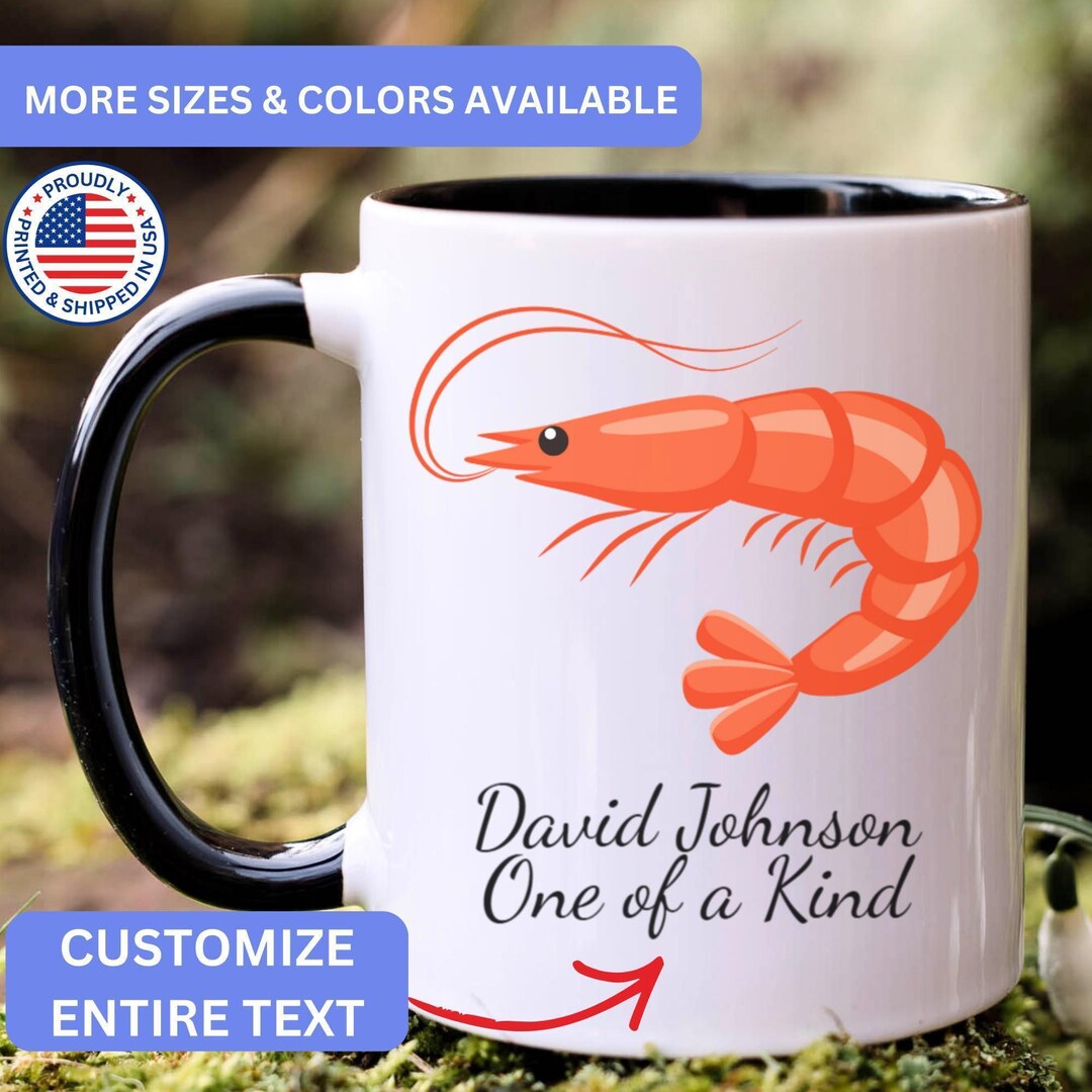 Personalized Prawn Mug, Custom Prawn Mug, Prawn Gift, Prawn Gifts ...
