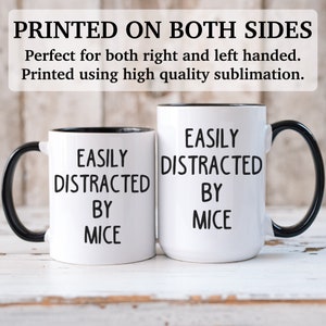 Mouse Mug, Easily Distracted by Mice, Mice Gift, Mouse Coffee Mug ...