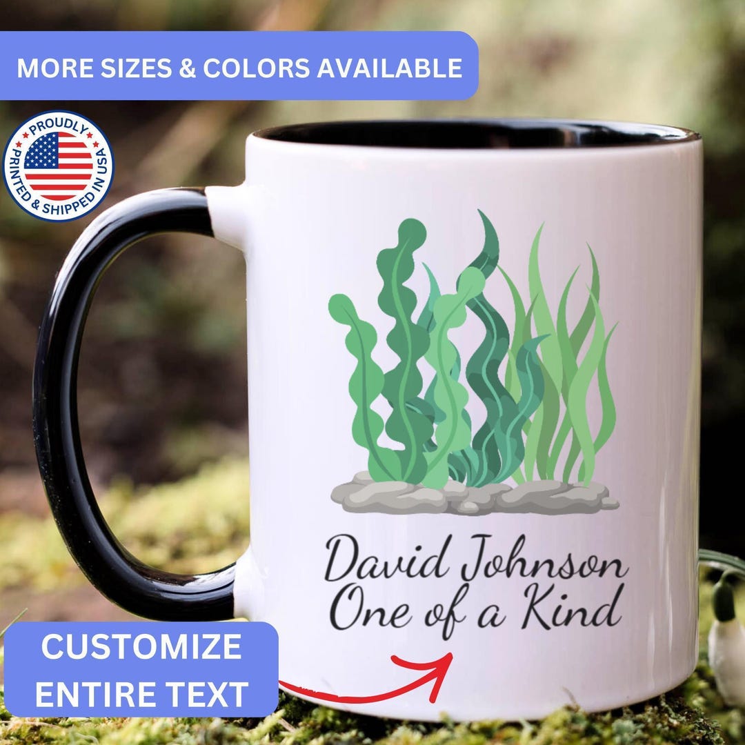 Personalized Seaweed Mug, Custom Seaweed Mug, Seaweed Gift, Seaweed ...