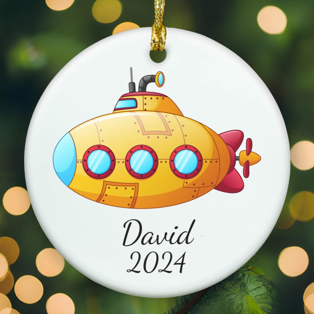 Personalized Submarines Ornament, Submarines Christmas Ornament ...