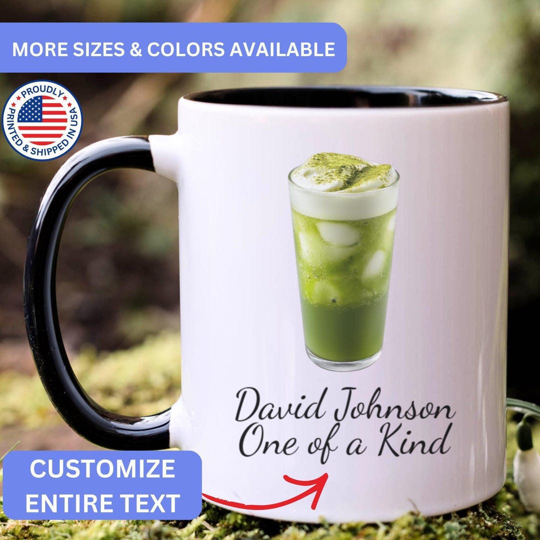 Personalized Matcha Frappe Mug, Custom Matcha Frappe Mug, Matcha Frappe ...