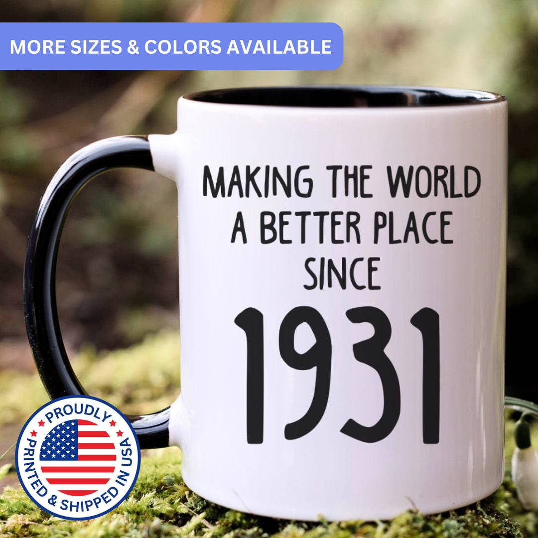 93rd Birthday Gift, 93rd Birthday Mug, 93 Year Old Birthday Gifts, 1931 ...