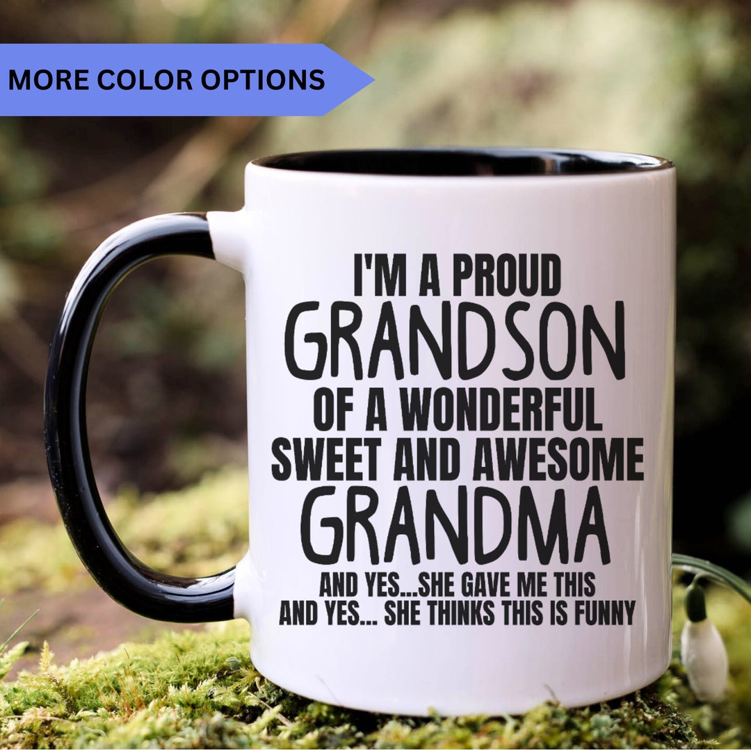 Grandson Gift, Grandson Mug, Gift to Grandson From Grandma, Family Mug ...