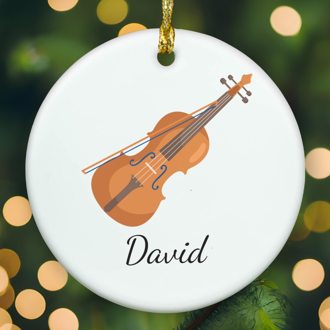 Fiddle Ornament, Fiddle Personalized Ornament, Fiddle Christmas ...